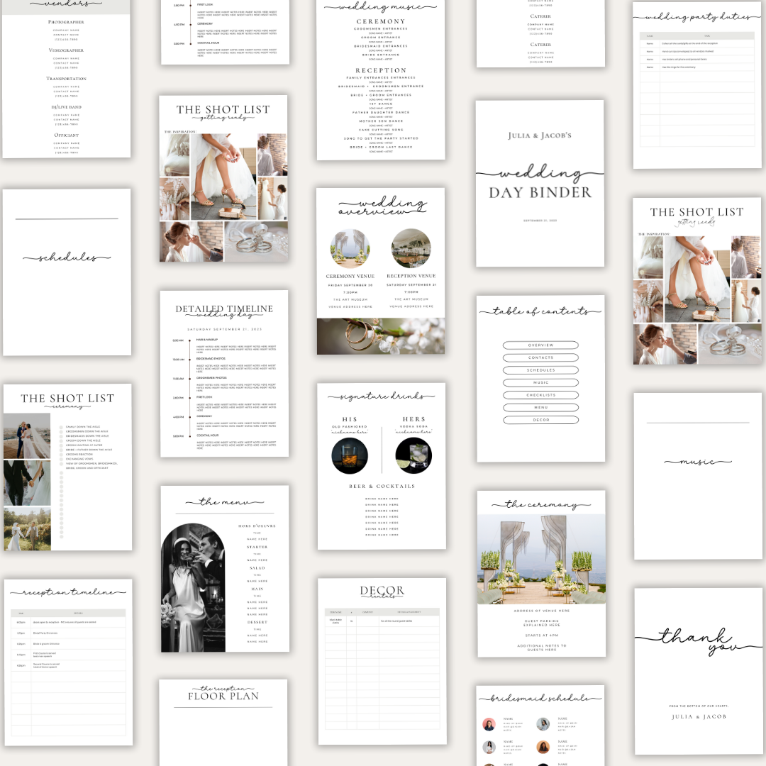 Wedding Day Binder - Download NOW – My Digital Darling