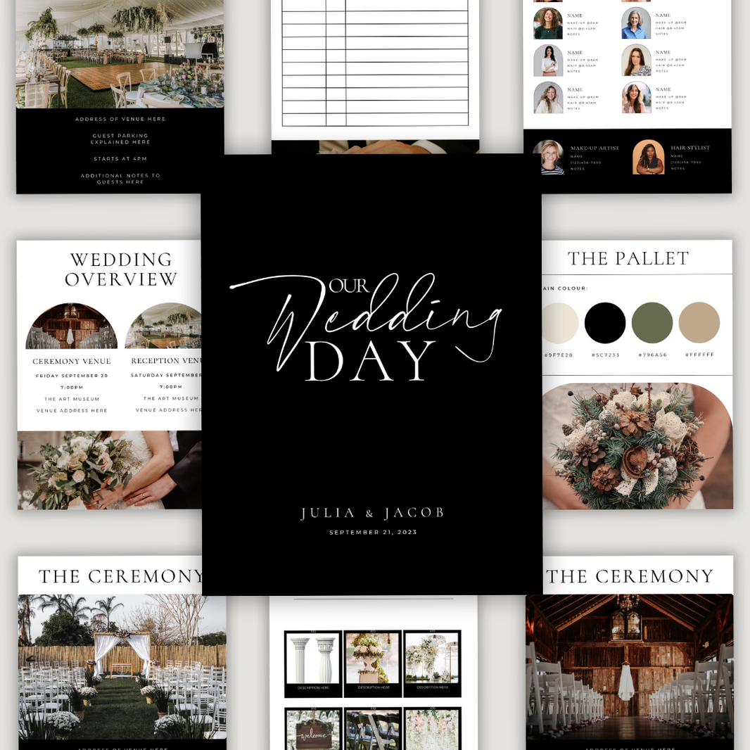 Wedding Day Binder Templates & Bundles | Digital Wedding Planners – My ...