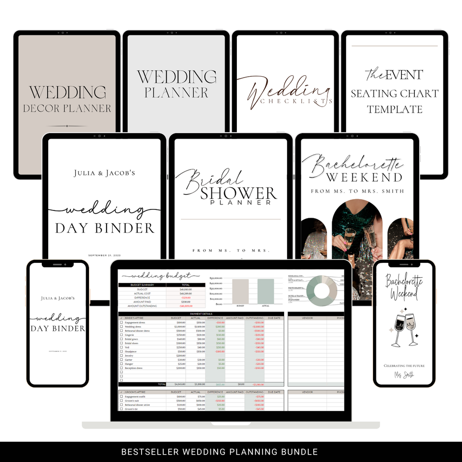 Wedding Planning Bundles | Printable Binders, Checklists & More – My ...