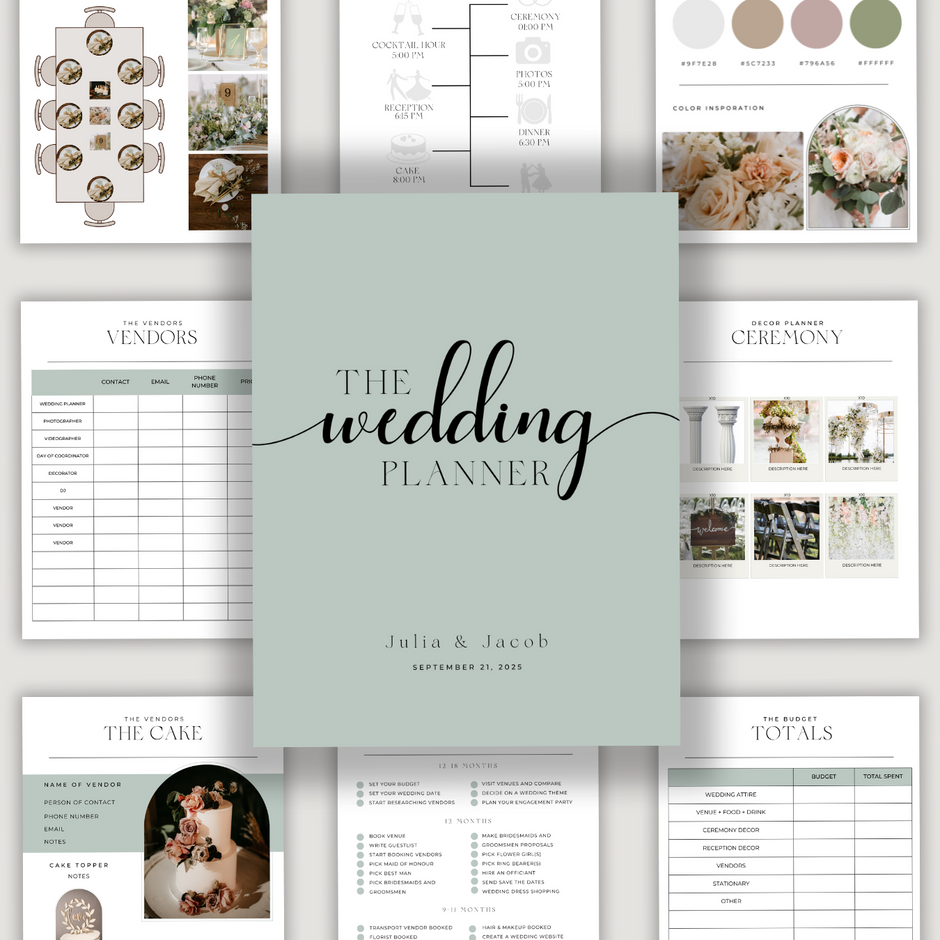 All Digital Wedding Planning Templates | Budget, Binders & Timelines ...